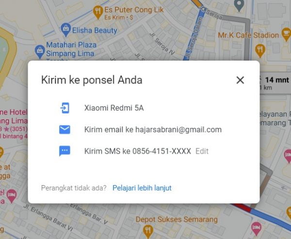 Cara Kirim Rute Google Maps ke HP - Praktis dan Cepat