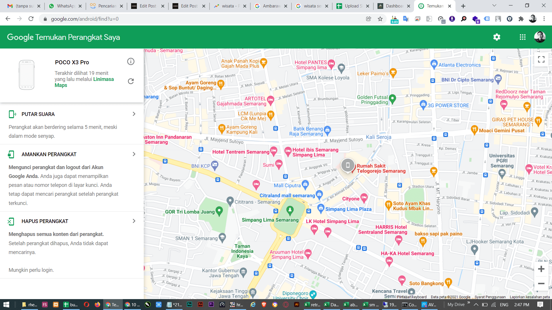 Cara Melacak Hp yang Hilang Dalam Keadaan Mati