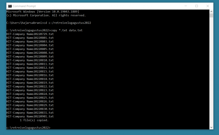 Menggabungkan File TXT lewat CMD - HAJARSABRANI